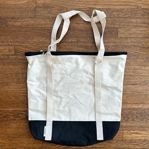 Gemline | Bags | Gemline Convertible Tote And Backpack In Cream Canvas ...